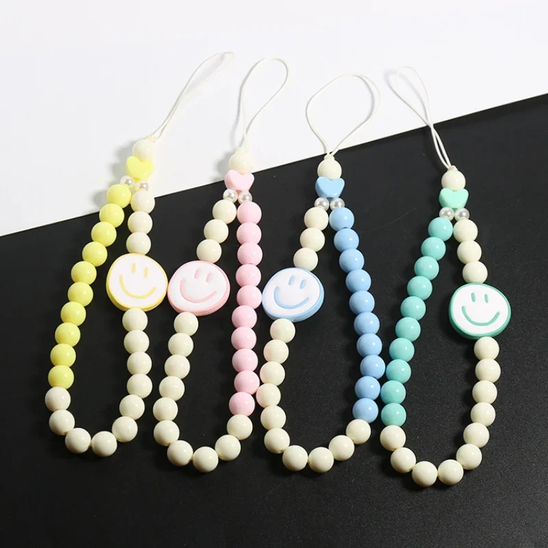 2022-New-Cute-Smile-Face-Phone-Chains-Resin-Cellphone-Lanyard-Bohemian ...