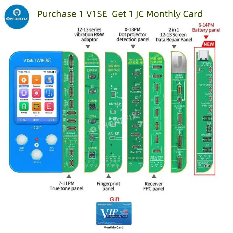 JC V1SE Phone True Tone Repair Programmer For iPhone 11/12/13/14Pro Max ...