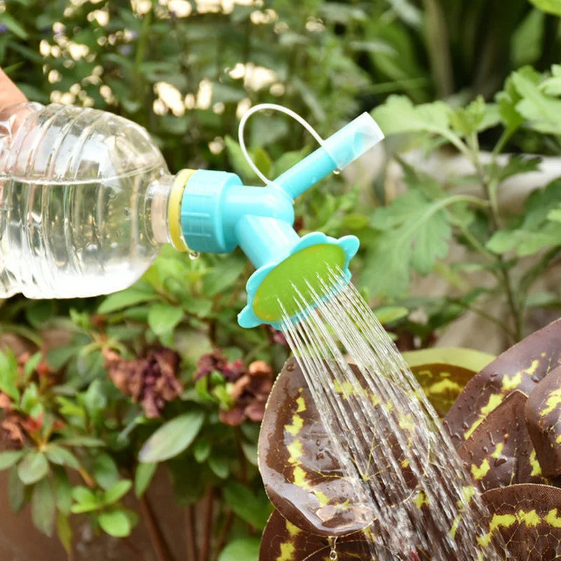 2in1 Watering Sprinkler Water Bottle Plastic Sprinkler Nozzle Flower ...