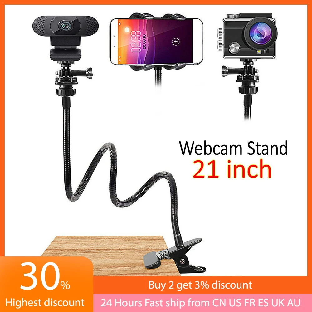 Flexible Webcam Stand Camera Mobile Phone Holder Bracket for Gopro ...