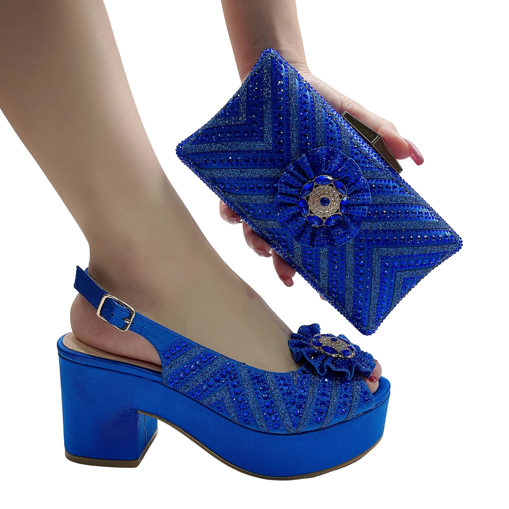 Royal-Blue-Fashion-Shoe-and-Matching-Bag-Set-Wedding-Wed-Evening-Party ...