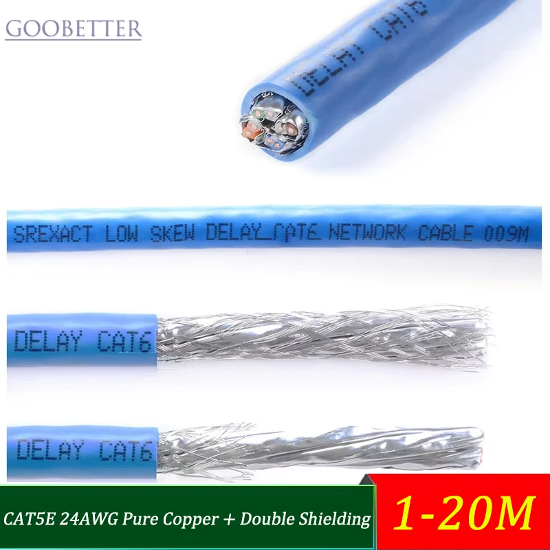 CAT5E Ethernet Cable 1-20m Shielded Foil 1000Mbps High Speed for LED ...