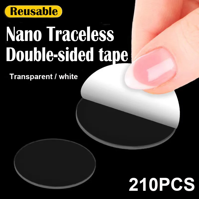 70-140Pcs-Transparent-Acrylic-Double-sided-Adhesive-Stickers-Strong ...