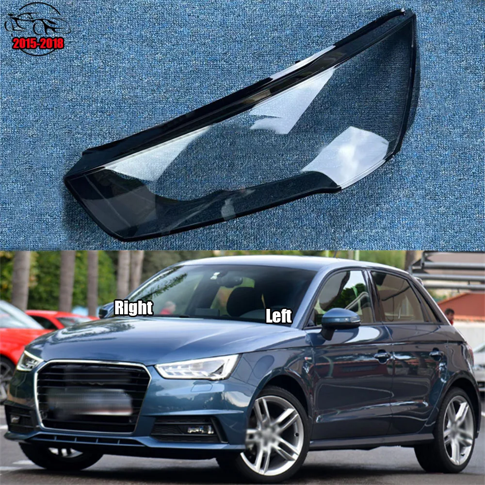 For-Audi-A1-2015-2018-Front-Headlamp-Cover-Transparent-Lampshades-Lamp ...