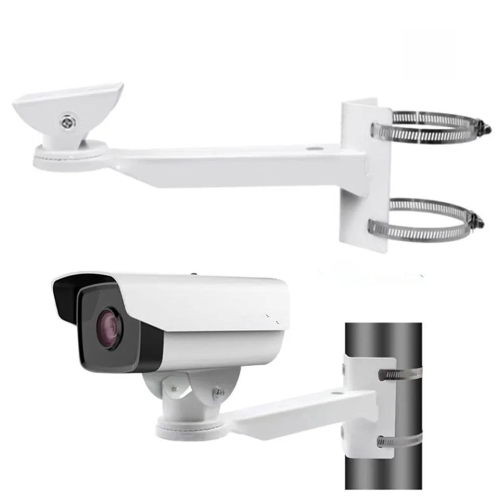 Surveillance-Security-Camera-Stand-Cylindrical-Pole-Hoop-Bracket-Wall ...