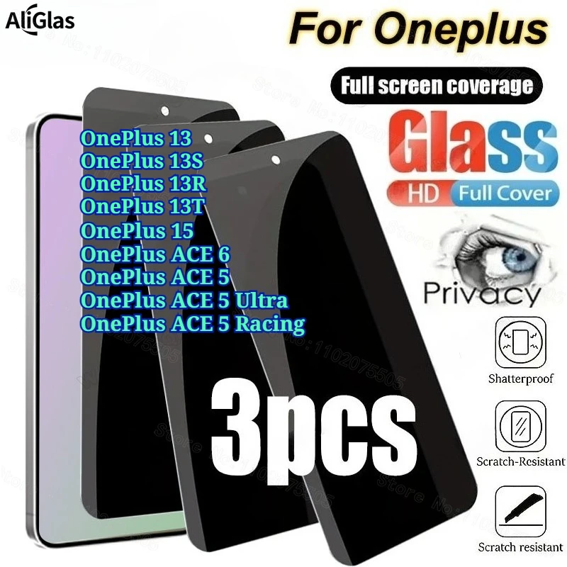 3PCS Privacy Screen Protector for OnePlus 15 13 13R 13S 13T Anti-Spy ...