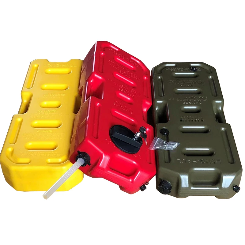 20L Litre Petrol Jerry Cans Plastic Motorcycle Gasoline Fuel Tank Mount ...