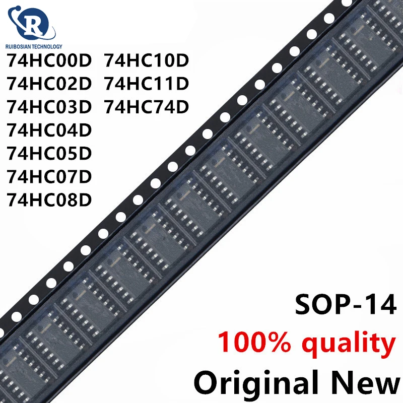 10PCS-74HC00D-74HC00-SN74HC00DR-SOP-14-74HC02D-74HC03D-74HC04D-74HC05D ...