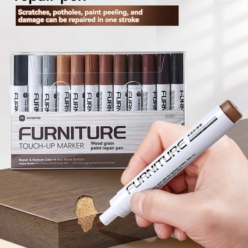 12-Colors-Furniture-Touch-Up-Kit-Markers-Amp-Filler-Sticks-Wood ...