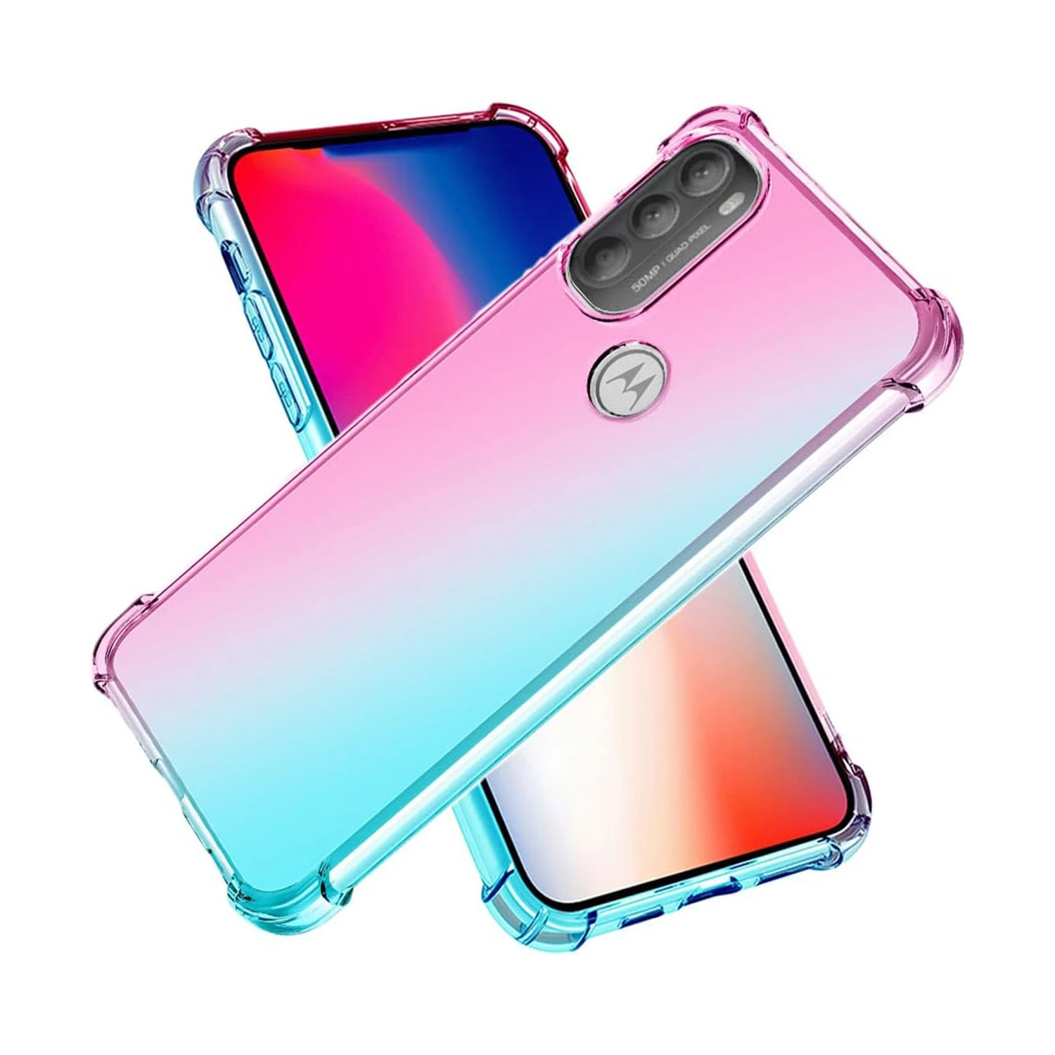 Double-Color-Gradient-Case-for-Motorola-G71-5G-G51-5G-Edge-40-Neo-Edge ...