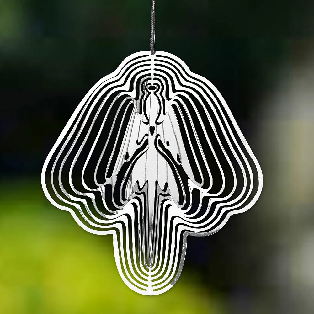 10cm-Laser-Angel-Fairy-Elves-3D-Rotating-Metal-Pendant-Wind-Gyro-Halo ...
