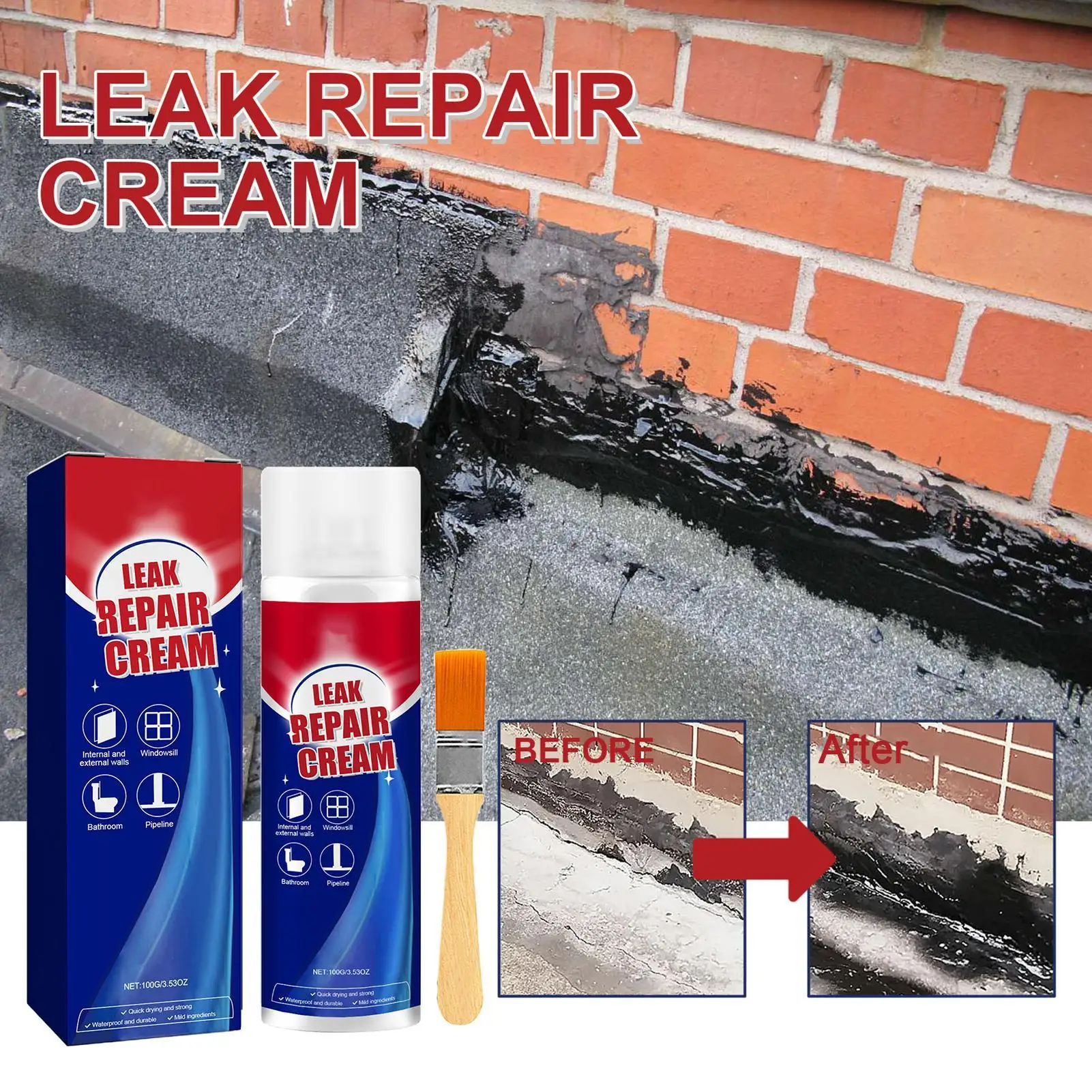 100ml Leak Repair Waterproof Sealant Spray Wall Patch Sealers Agent ...