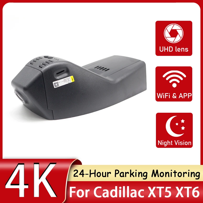 Car Dvr 4k Dash Cam Camera Wifi Video Recorder For Cadillac Xt5 Xt6 28t ...