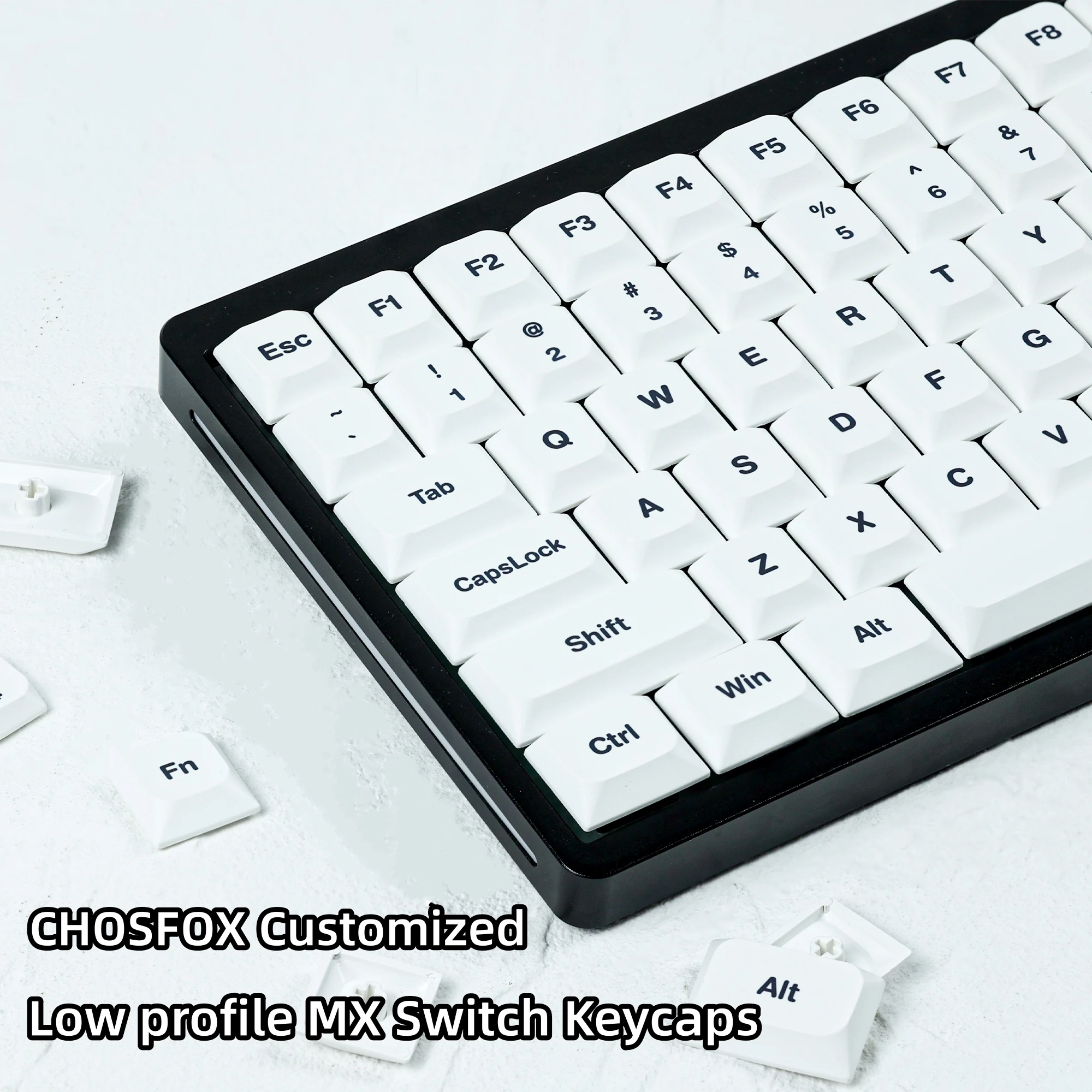 Chosfox-135-Keys-Low-profile-PBT-Keycaps-Custom-Slim-MX-Keycap-for ...