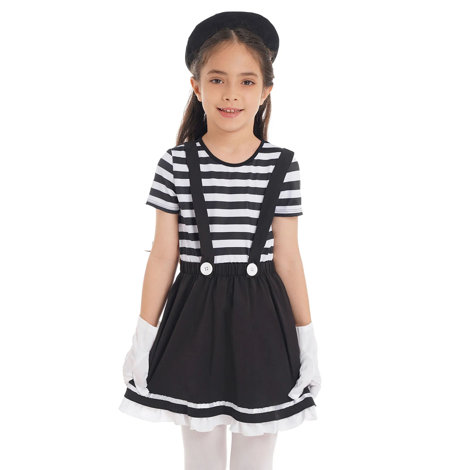 Mime Costume For Little Girls