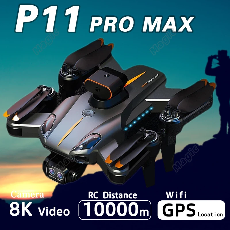 2024-NEW-P11-Pro-Drone-Brushless-Motor-Dual-8K-ESC-Professional-WIFI ...