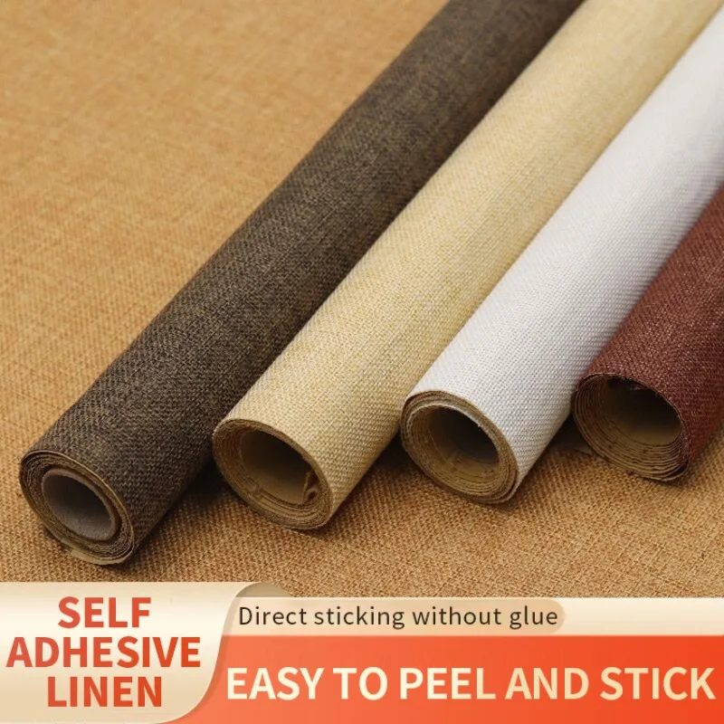 Self-Adhesive-Linen-Fabric-Repair-DIY-Furniture-Renovation-Fixing-Wall ...