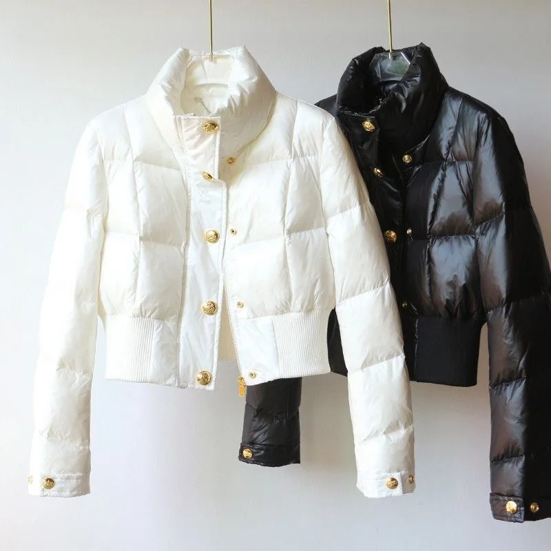 Korean-Short-Winter-Jacket-Women-Stand-Collar-Warm-Parkas-Female-Cotton ...