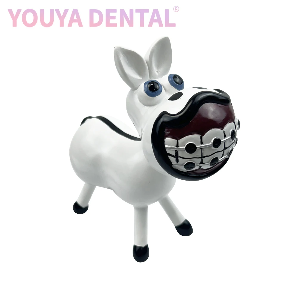 1Pcs-Creative-Art-Donkey-Sculpture-With-Orthodontic-Braces-Animal ...