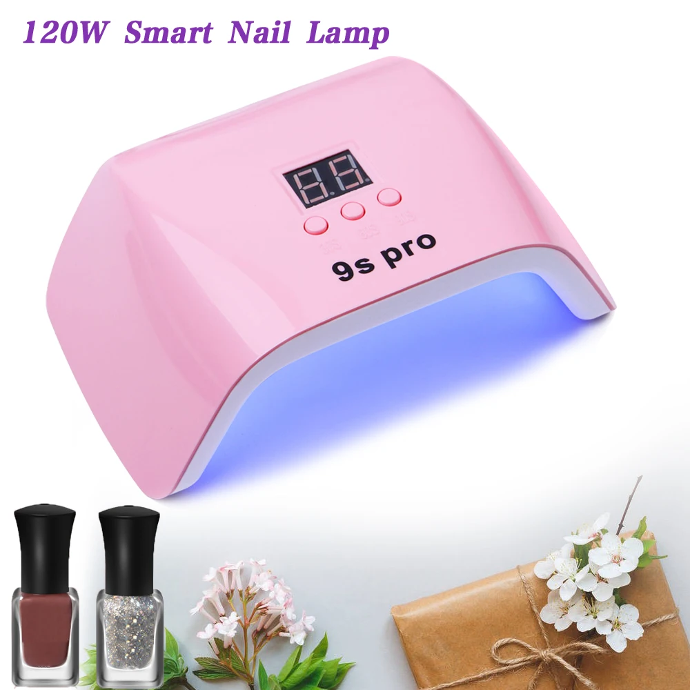 Portable Pink Nail Dryer Machine UV LED Lamp 30/60/90s Timer USB Cable ...