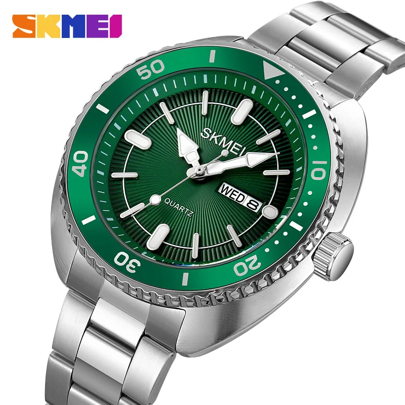 SKMEI-Luxury-Stainless-Steel-Watches-Mens-Casual-Time-Date-Week-Quartz ...