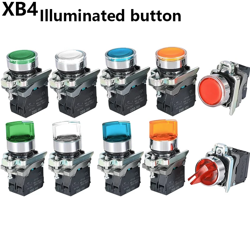 XB4 Illuminated Knob Switch 2 Gears 3 Gears Normally Open Normally ...
