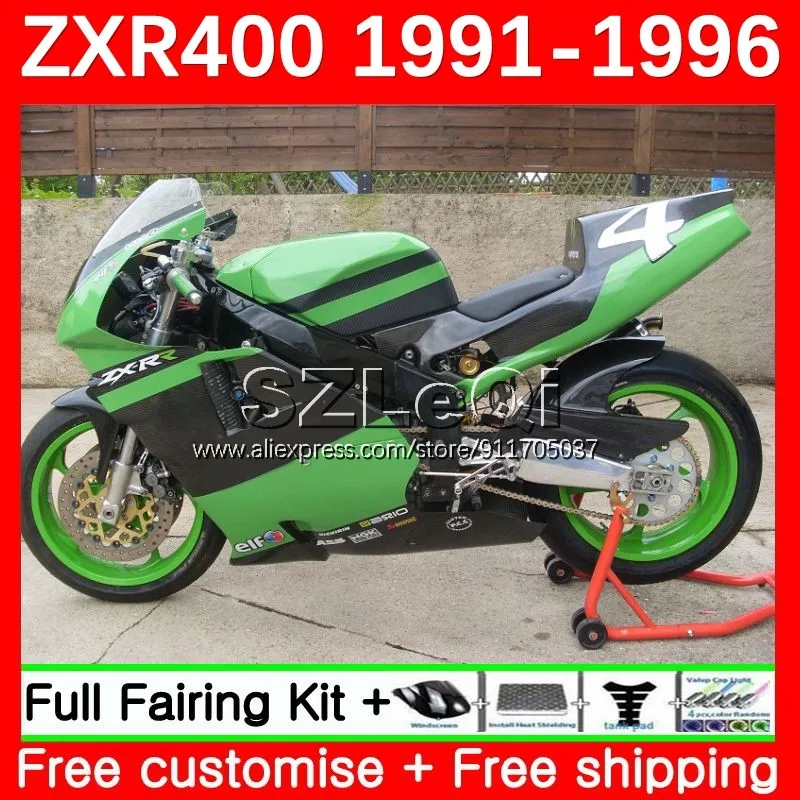 ZXR400 For KAWASAKI NINJA ZXR-400 ZX-4R ZXR 400 Black green 91 92 93 94 ...