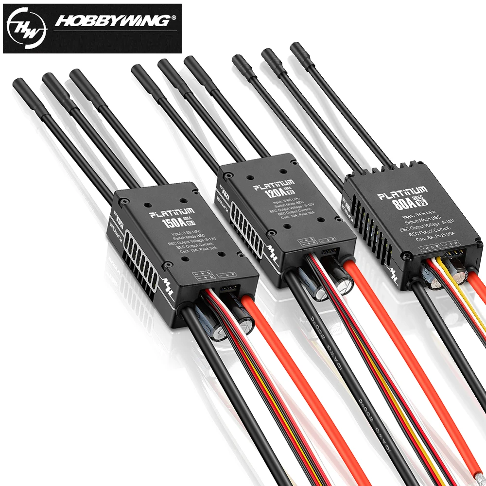 Hobbywing-Platinum-V5-80A-120A-150A-V5-3-8S-Brushless-ESC-Electric ...