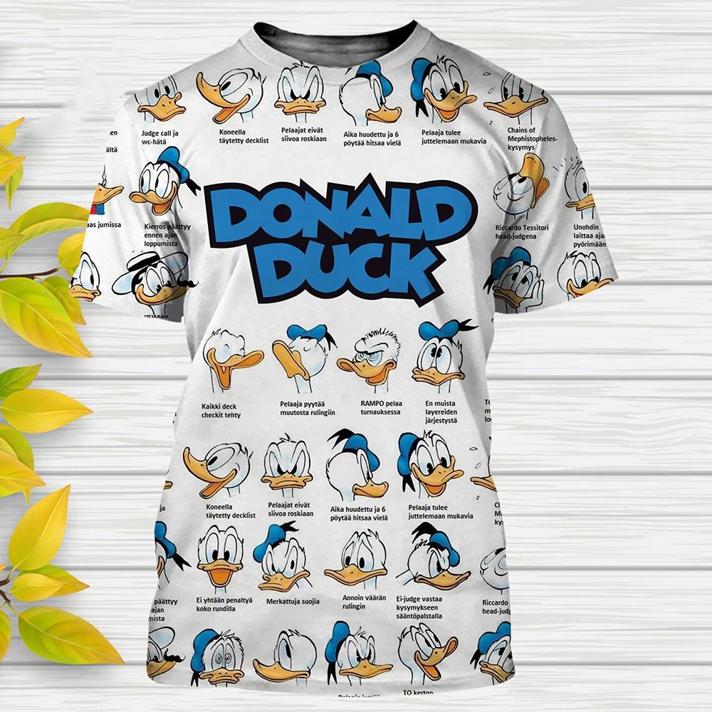 Disney-camisetas-de-pato-Donald-para-hombre-y-mujer-ropa-de-calle-con ...