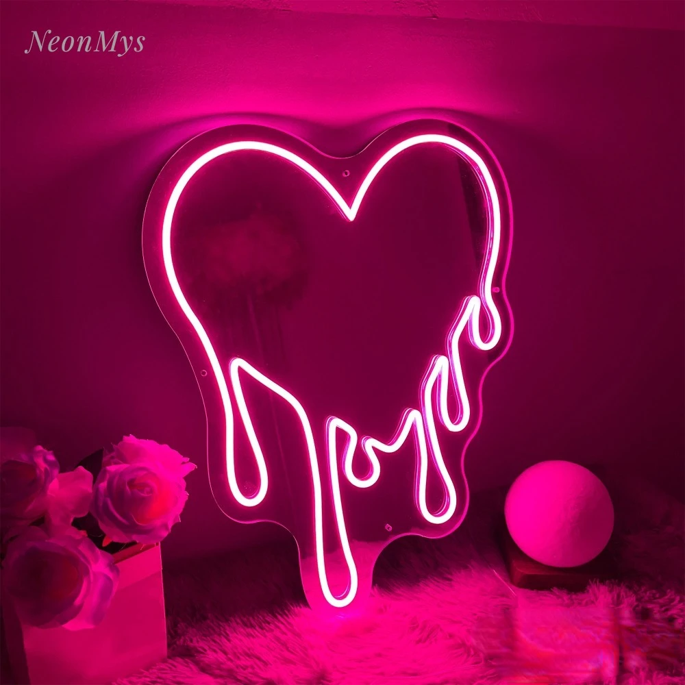11-Colors-LED-Neon-Light-Heart-Mirror-Aesthetic-Room-Decor-Atmosphere ...