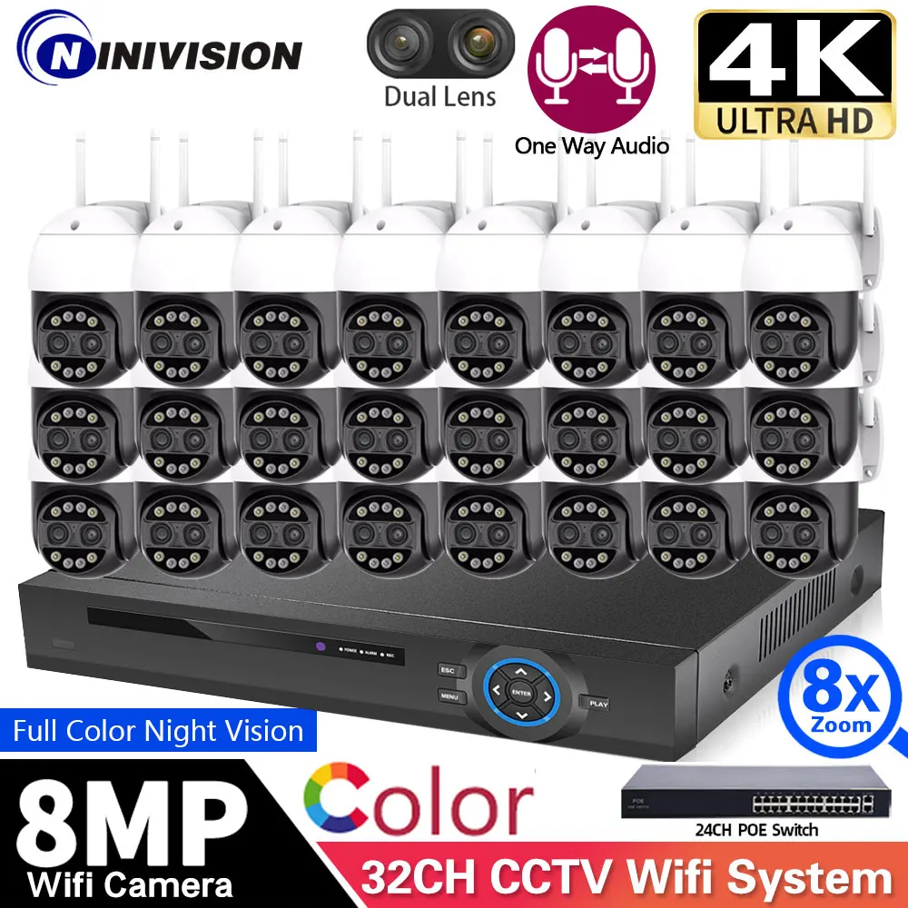 4K-32CH-NVR-8MP-WiFi-Dual-Lens-8X-Zoom-PTZ-Kit-Security-Camera-System ...
