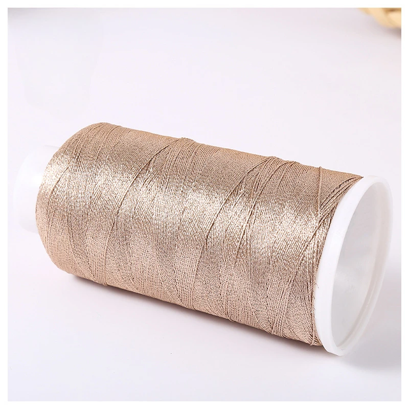 Gold Silver Color Thread 0.4mm 600Meters Polyester Polyester Embroidery ...