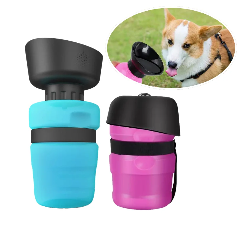 500ML-Dog-Water-Bottle-Bowl-Foldable-Leak-proof-Water-Food-Cup-Pet ...