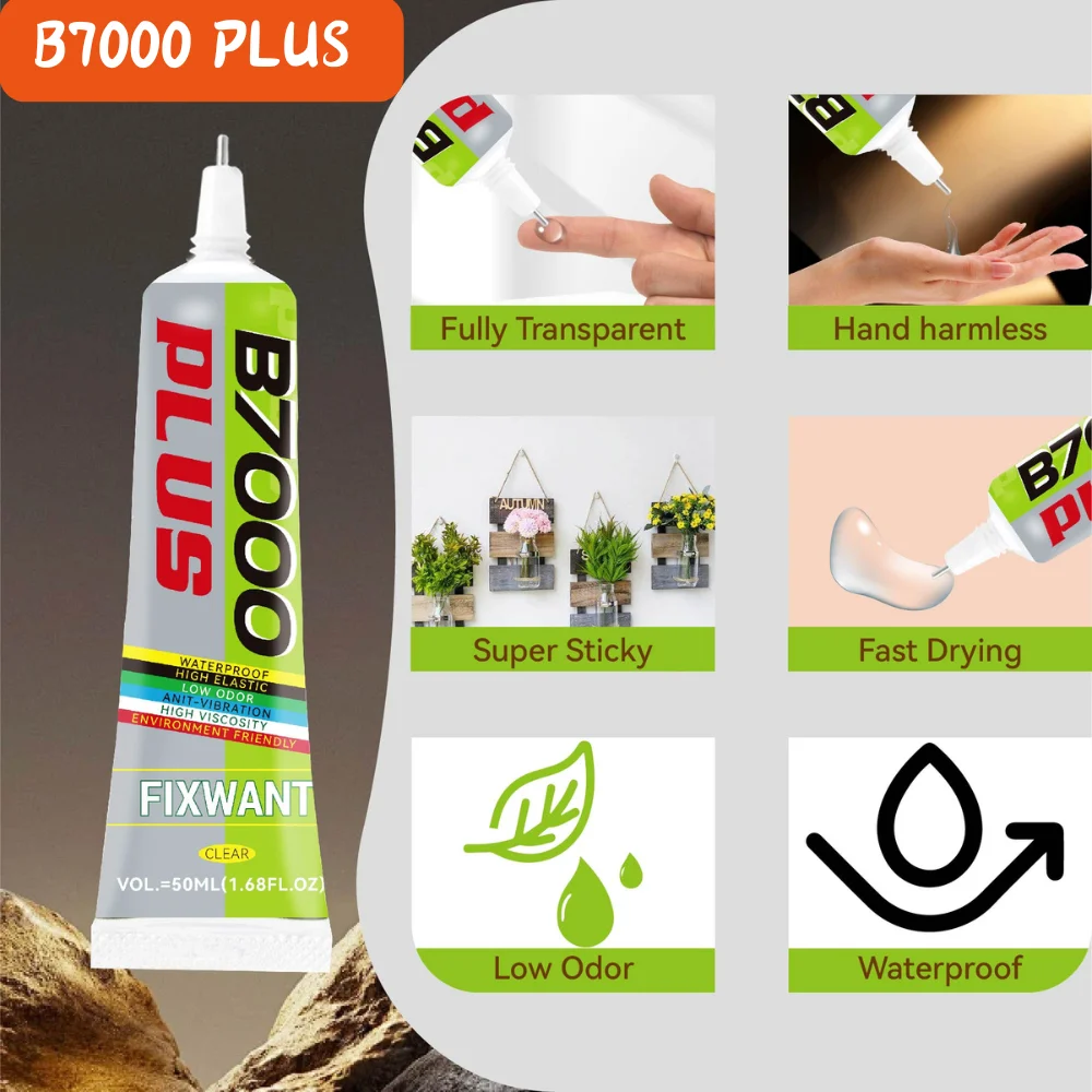 B-7000 Upgrade B7000 PLUS 15ML/50ML/110ML Clear Universal Glass Plastic ...