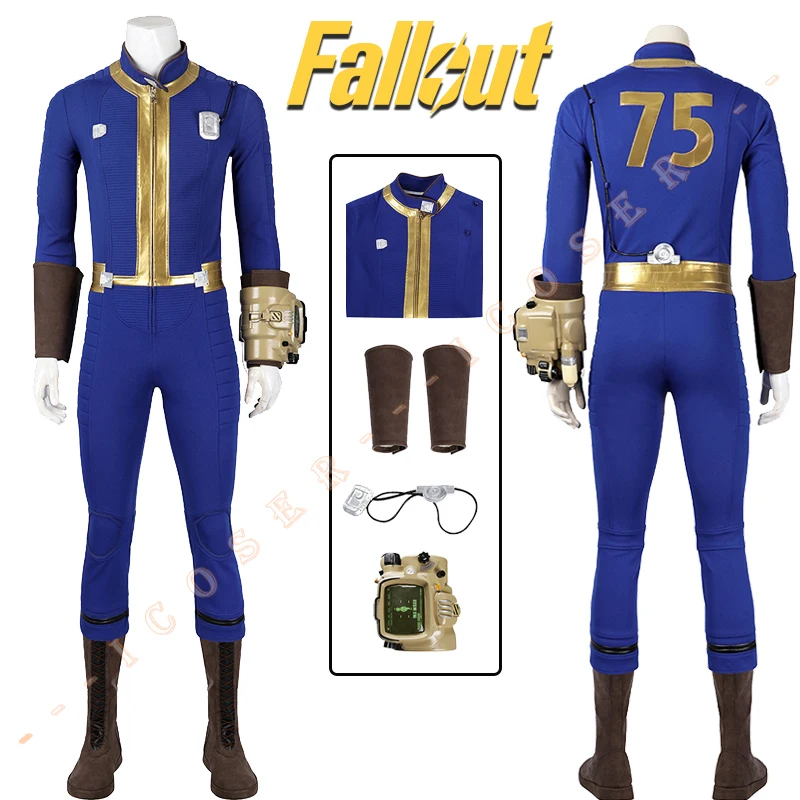Fall-Cos-Out-Vault-75-Cosplay-Costume-Male-Survivor-Suit-Jumpsuit-Blue ...