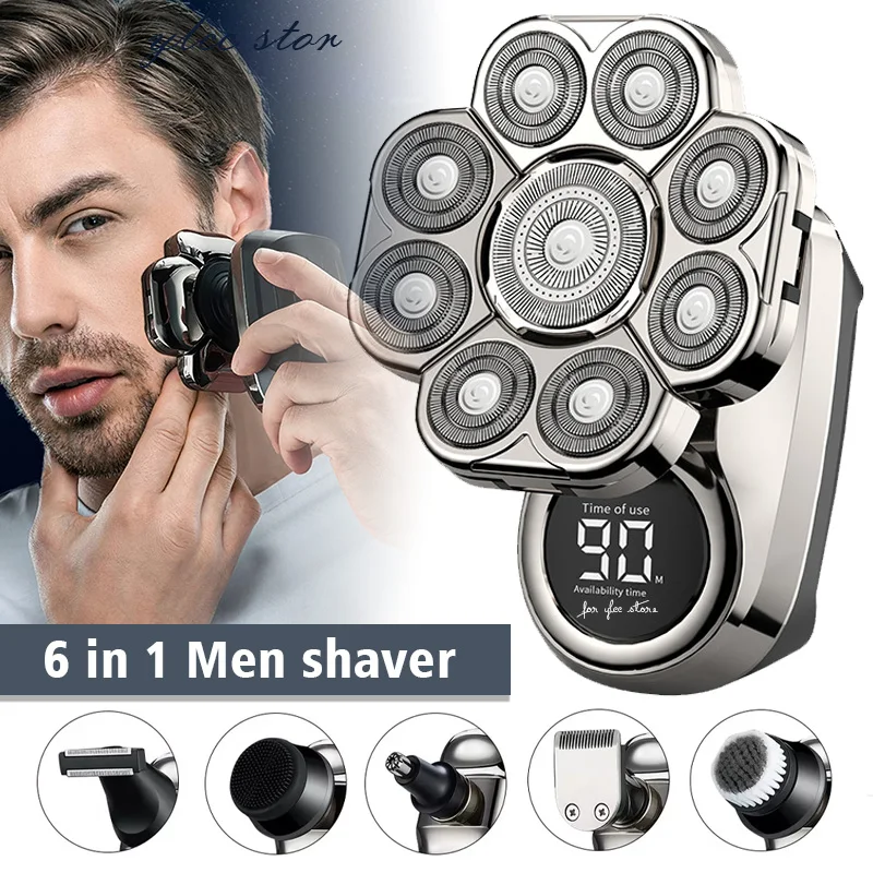 9-Blades-Multi-Grooming-Kit-Digital-Display-Electric-Shaver-Hair ...