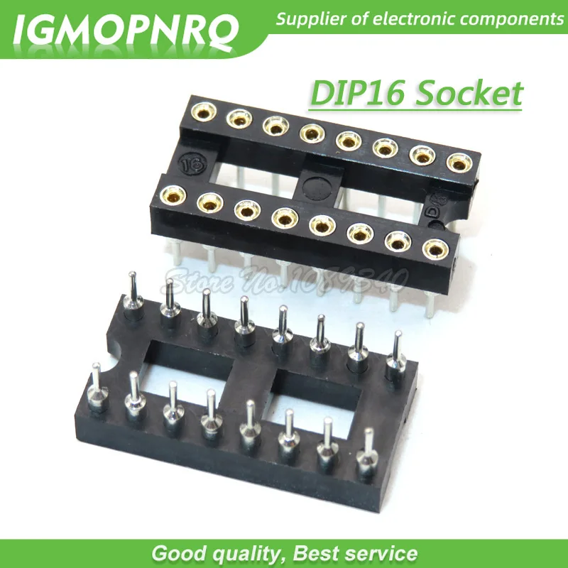 10pcs-DIP-16-Round-Hole-16-Pins-2-54MM-DIP-DIP16-IC-Sockets-Adaptor ...