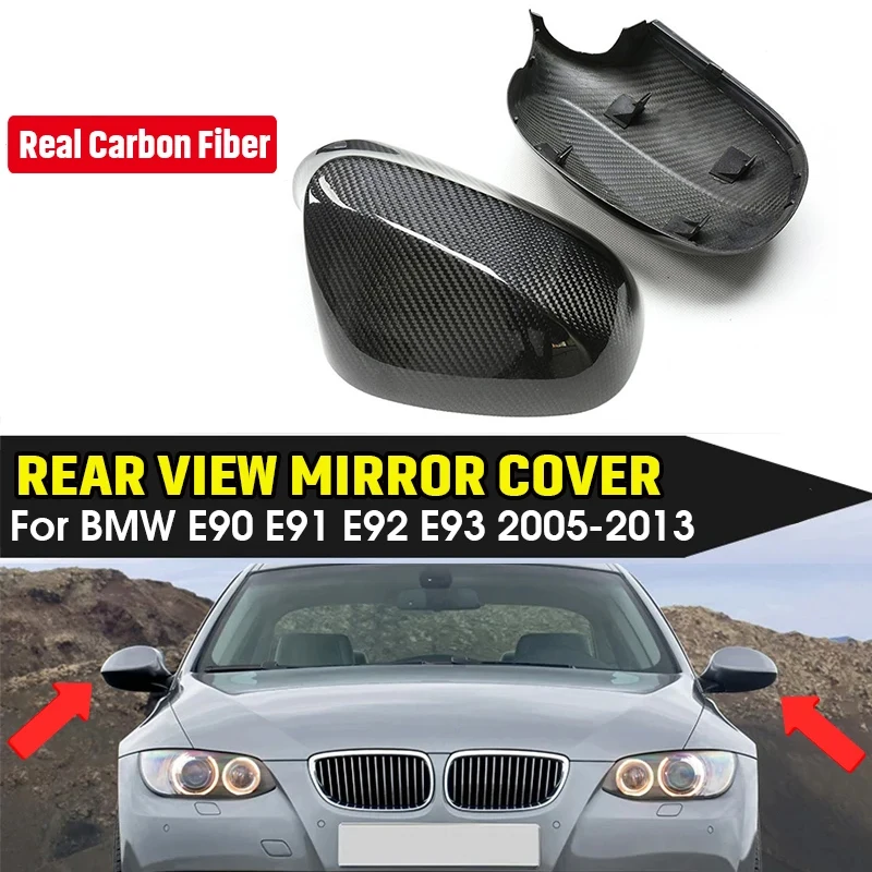 Dry-Full-Carbon-Fiber-Car-Side-Mirror-Cover-Replacement-RearView-Mirror ...