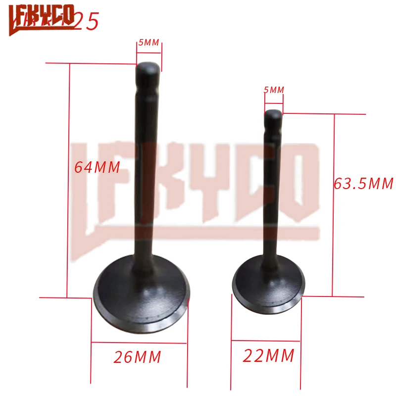 Motor-Racer-Exhaust-Valves-Inlet-Intake-Stem-Kit-For-Yamaha-YBR125-YBR ...
