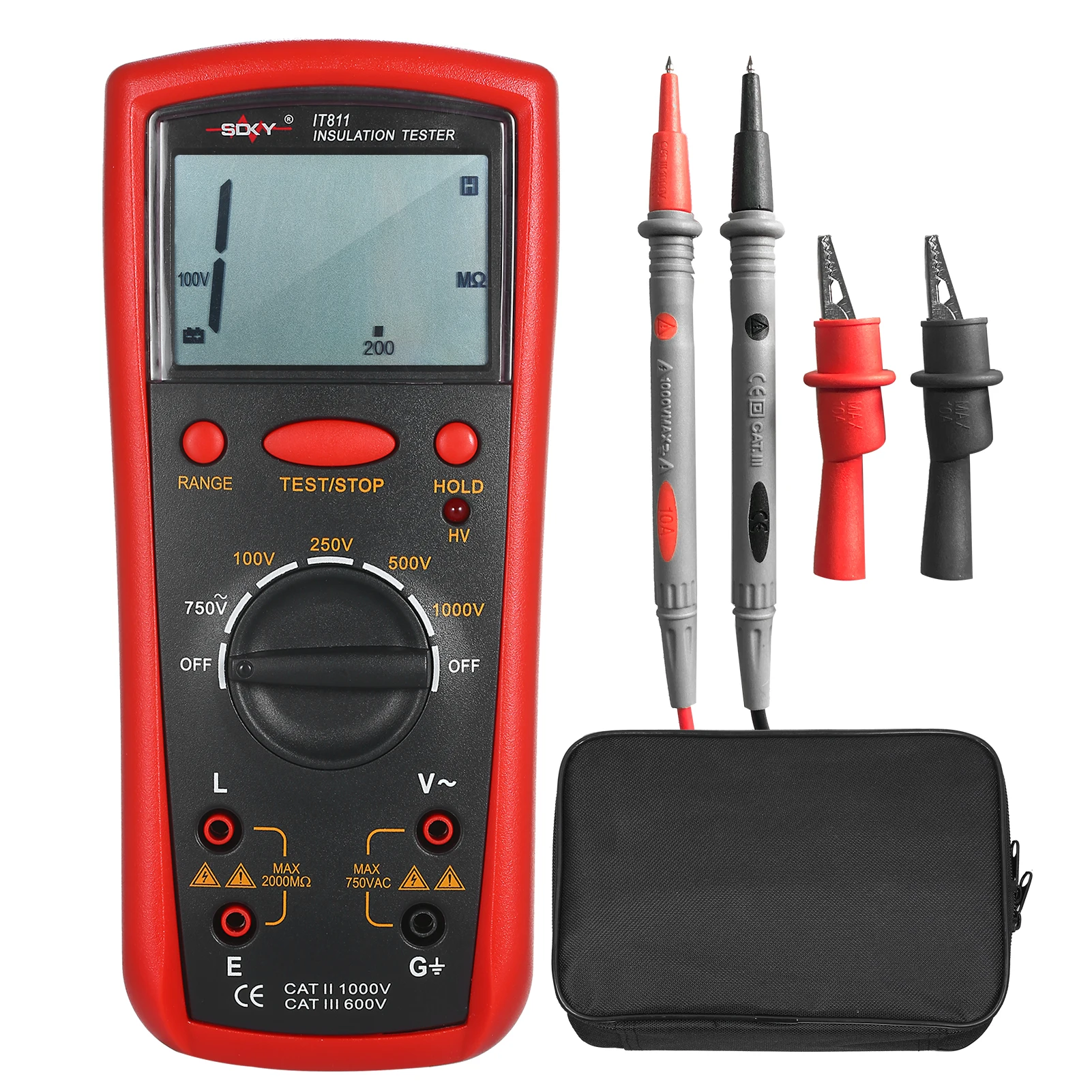 Insulation-Resistance-Meter-Digital-Ohmmeter-Handheld-Insulation-Tester ...