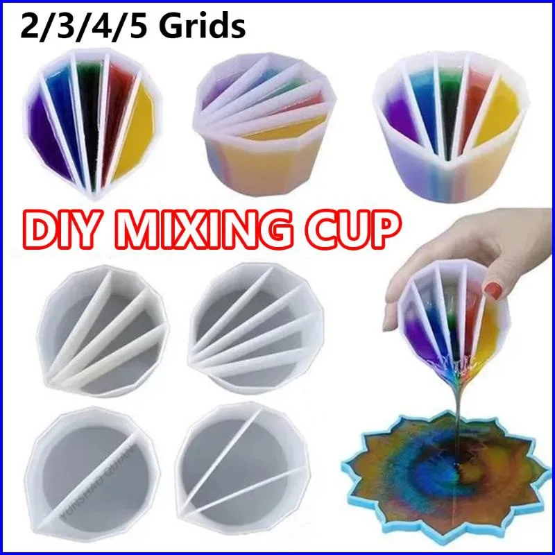 Epoxy-Resin-Silicone-Distributing-Cup-Toning-Cup-Mixed-Color-Cup ...