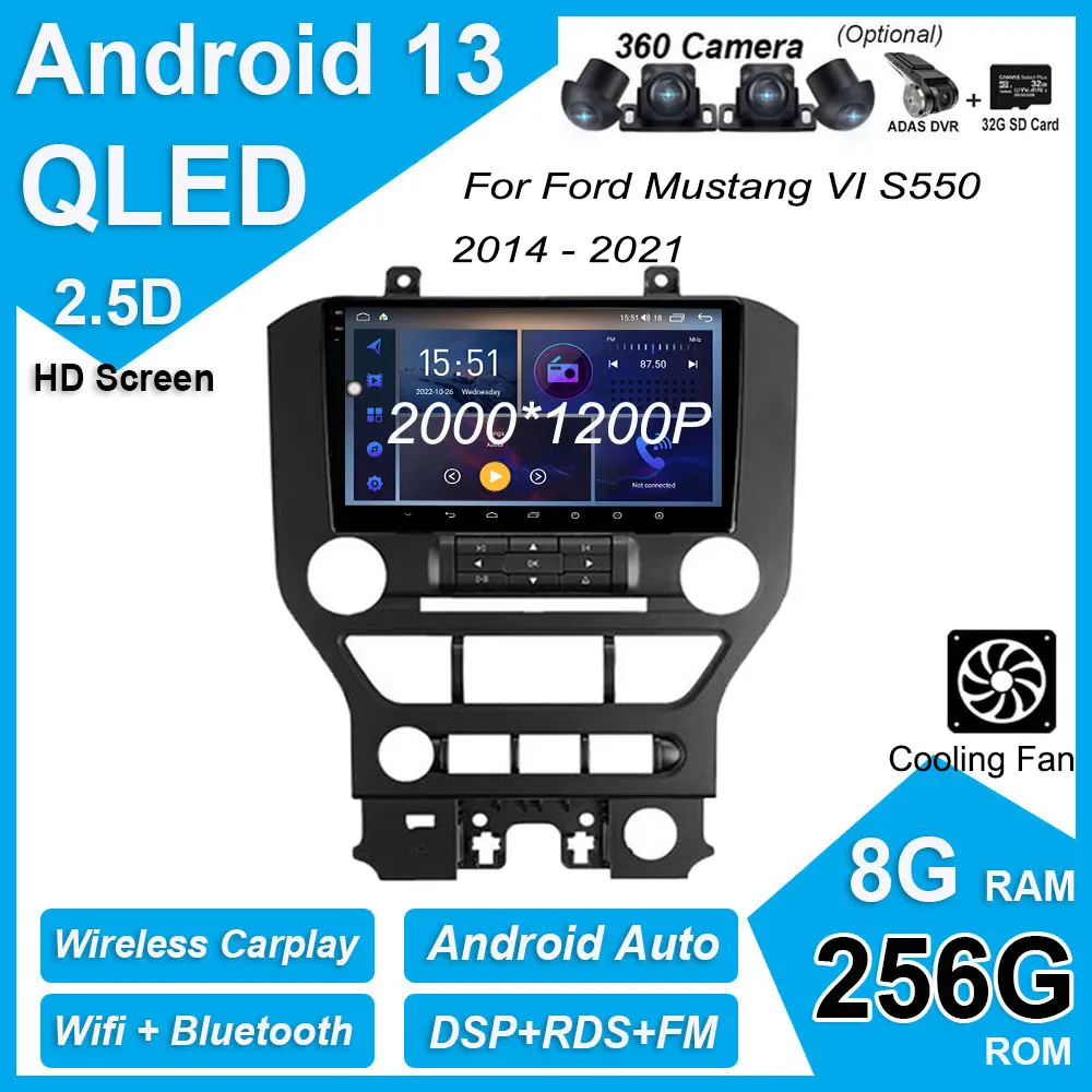 Dsp Android 11 For Ford Mustang Vi S550 2014 - 2021 Ips Screen Car ...