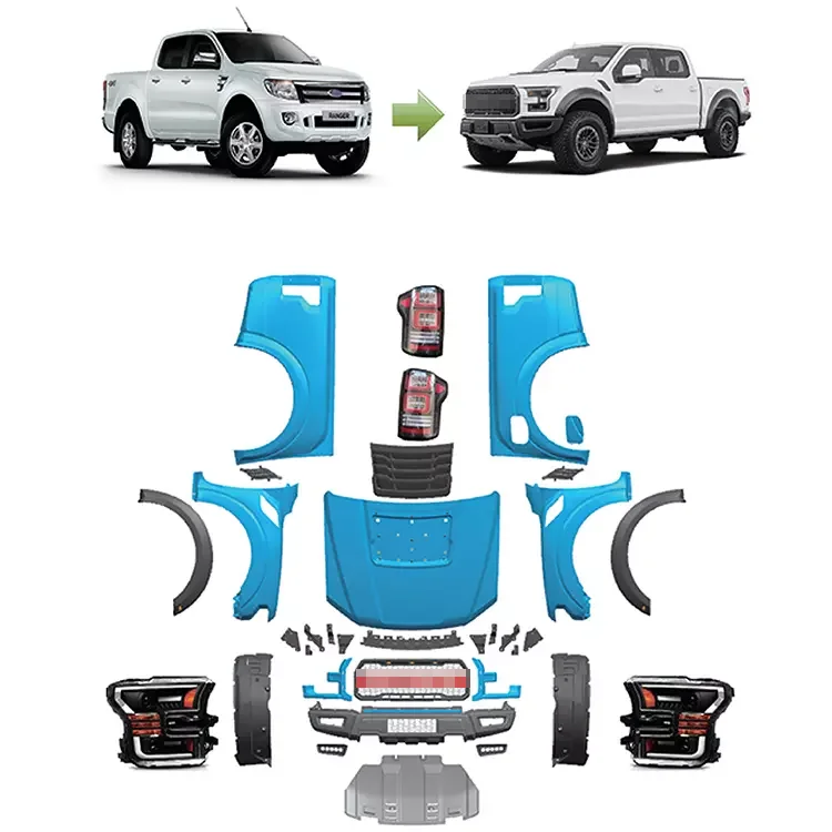 Car-Body-Kit-para-Ford-Ranger-T6-T7-T8-Atualiza-o-para-F150-Raptor ...