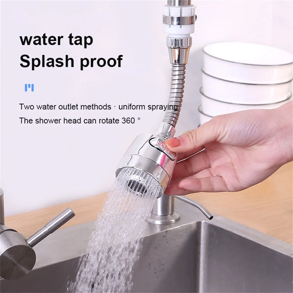 360-Rotate-Kitchen-Faucet-Extension-Tube-Water-Saving-Sink-Tap-Faucet ...