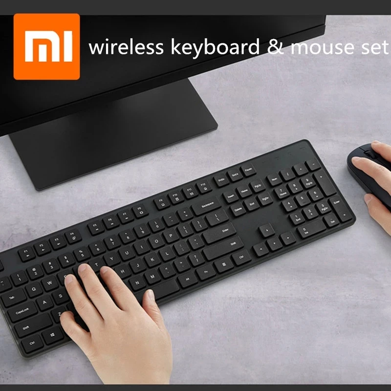 Xiaomi Keyboard Mouse Set Rf 2.4ghz Wireless Office Keyboard 104 Keys ...