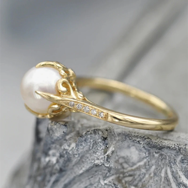 Imitation Pearl Rings - PLUS