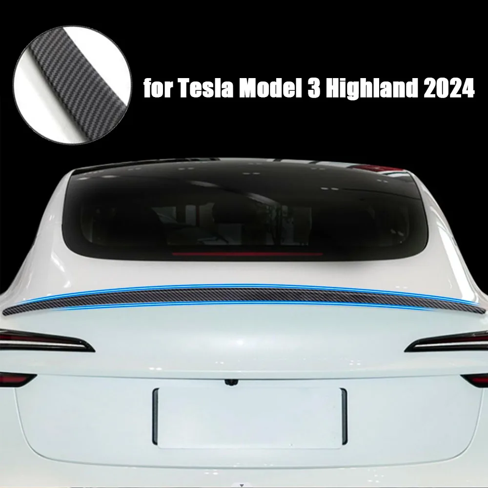 For-Tesla-2024-Model-3-Highland-Rear-Spoiler-Wings-ABS-Carbon-Fiber ...