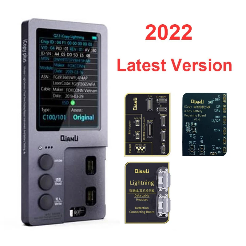 Qianli ICopy Plus 2.2 True Tone Repair Programmer for 7/8/8P/X/XR/XS/XS ...