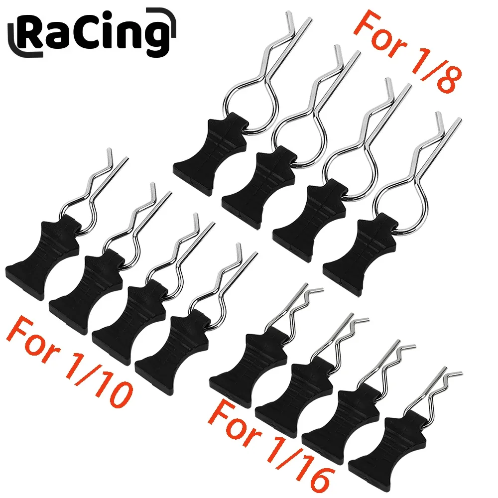 4pcs Metal R-type Car Shell Body Fixed Clips Pin with Tab for Axial ...
