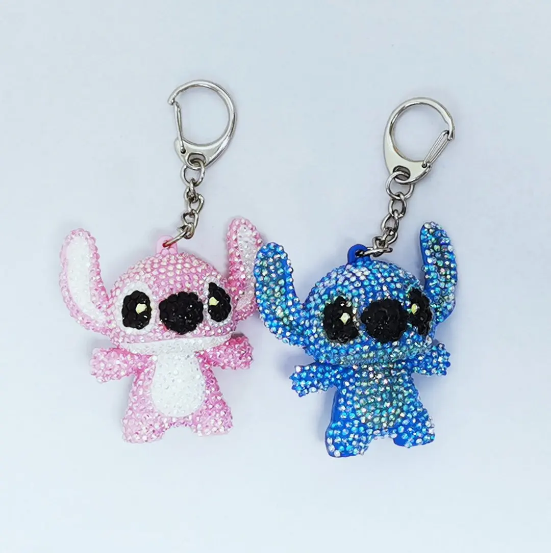 DIY-Diamond-Painting-Keychain-Disney-Stitch-Keychain-Cartoon-Keyring ...
